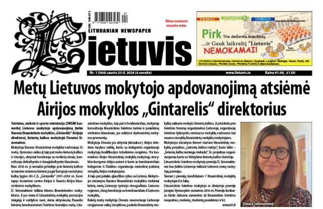 ANONSAS: Laikraštis „Lietuvis“, Nr. 1 (568)